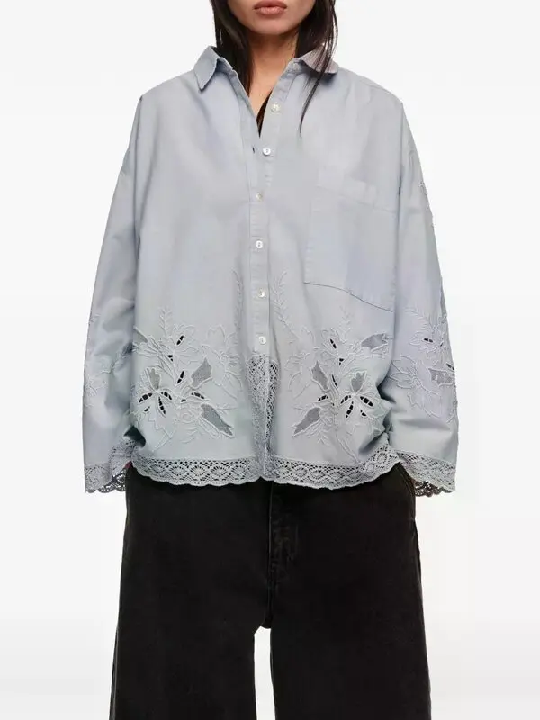 Bimba Y Lola Floral Embroidered Shirt