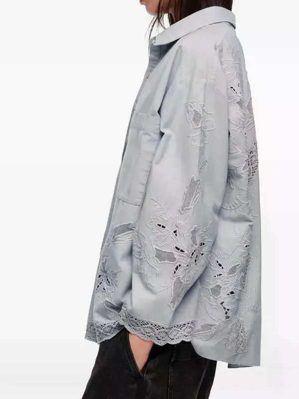 Bimba Y Lola Floral Embroidered Shirt