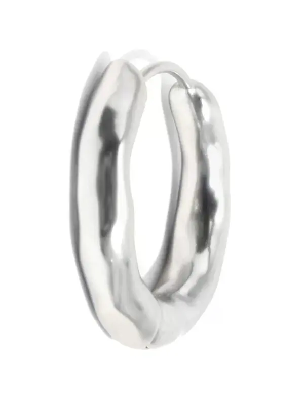 Bimba Y Lola Hammered Hoop Earrings - Silver
