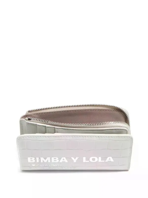 Bimba Y Lola Embossed Zip Wallet - Grey