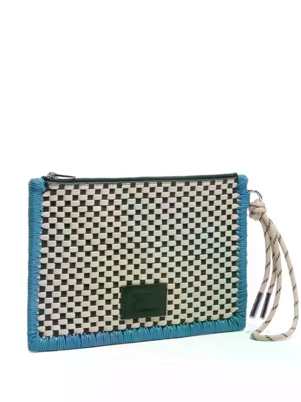 Bimba Y Lola Woven Drawstring Wallet - Neutrals