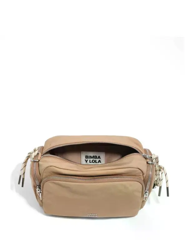 Bimba Y Lola Medium Zip Crossbody Bag With Rope Detail - Neutrals