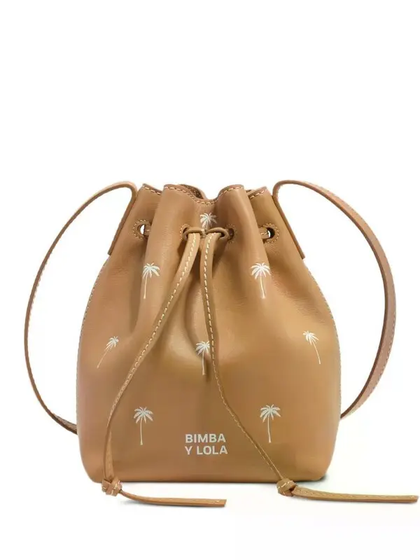 Bimba Y Lola Palm Print Mini Bag - Neutrals