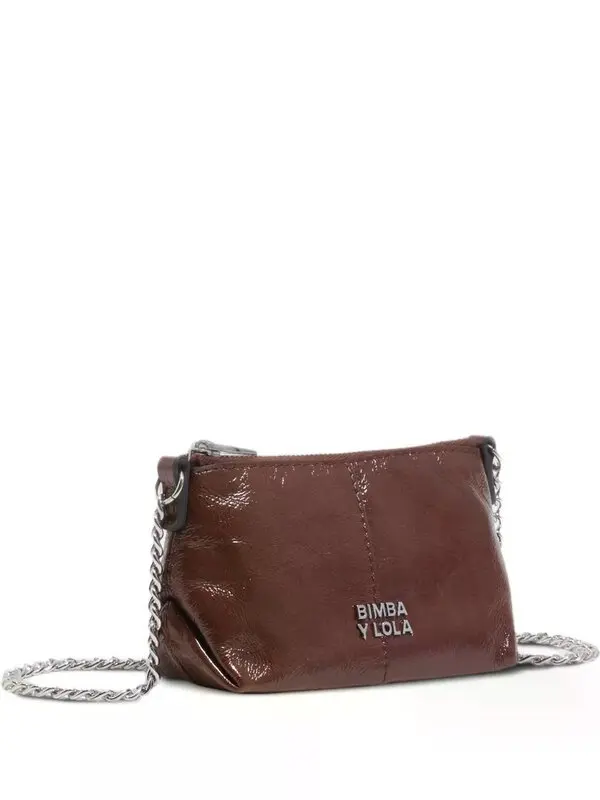 Bimba Y Lola Chain Leather Satchel - Brown