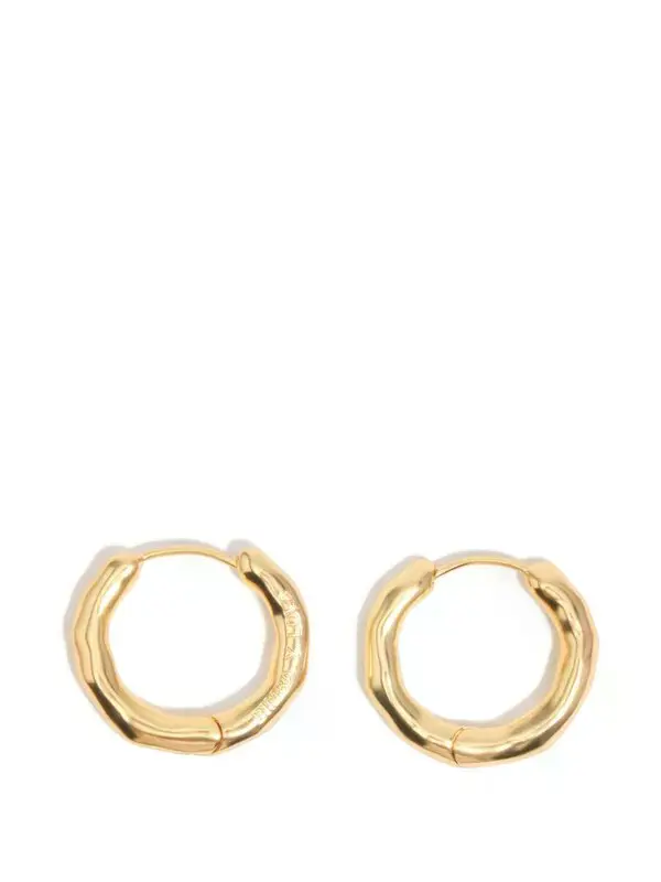 Bimba Y Lola Logo-engraved Hoop Earrings - Gold