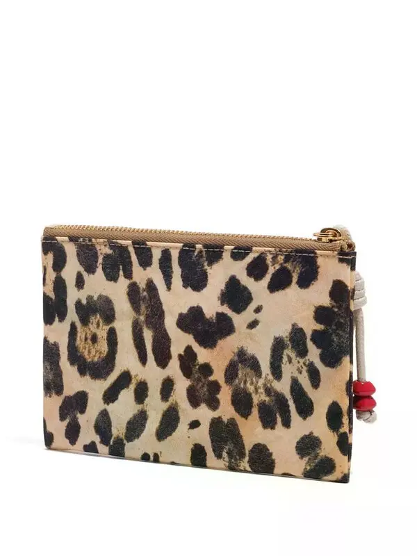 Bimba Y Lola Leopard-print Zip Wallet - Neutrals