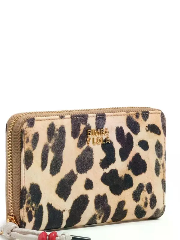 Bimba Y Lola Leopard Zip Wallet - Neutrals