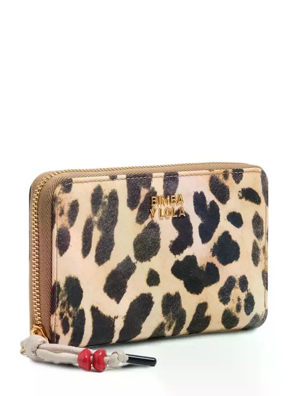 Bimba Y Lola Leopard Zip Wallet - Neutrals
