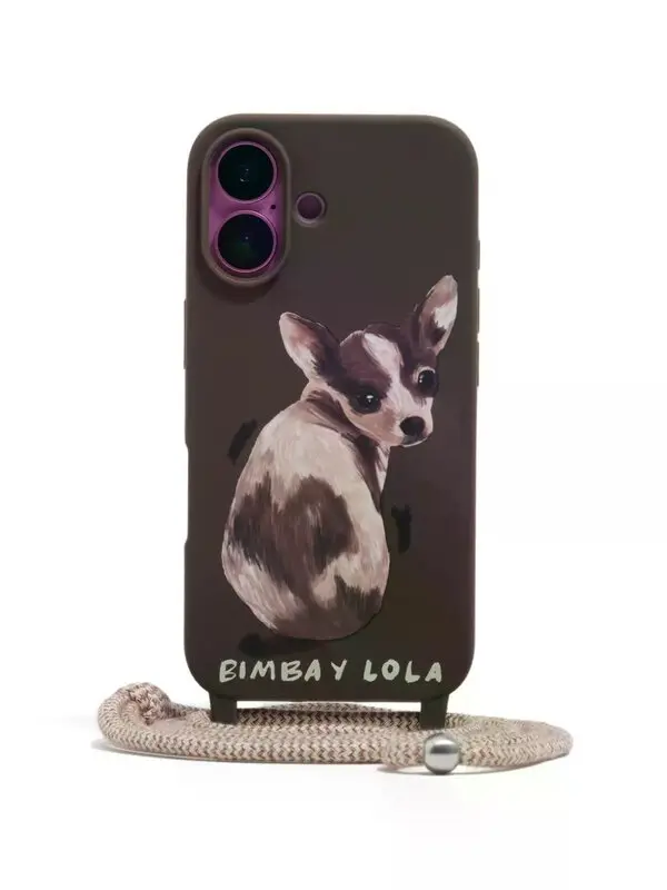 Bimba Y Lola Dog Charm Iphone 16 Case - Brown
