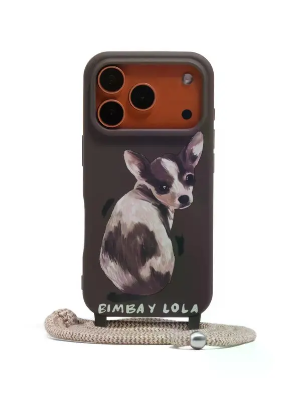 Bimba Y Lola Dog Print Iphone 17 Pro Case - Brown