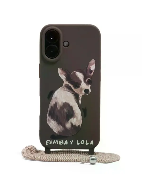 Bimba Y Lola Dog Print Iphone 17 Case - Brown
