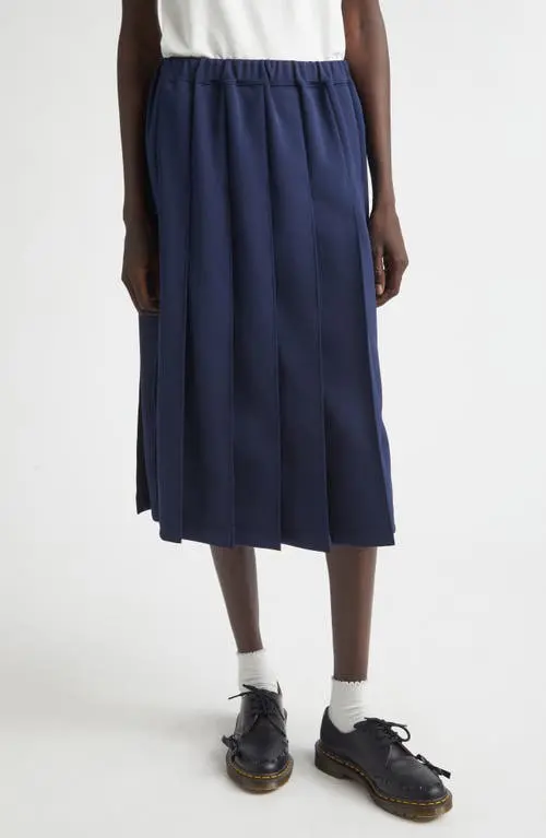 Comme Des Garçons Pleated Jersey Midi Skirt