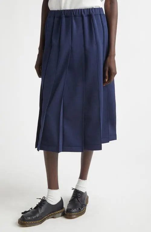 Comme Des Garçons Pleated Jersey Midi Skirt