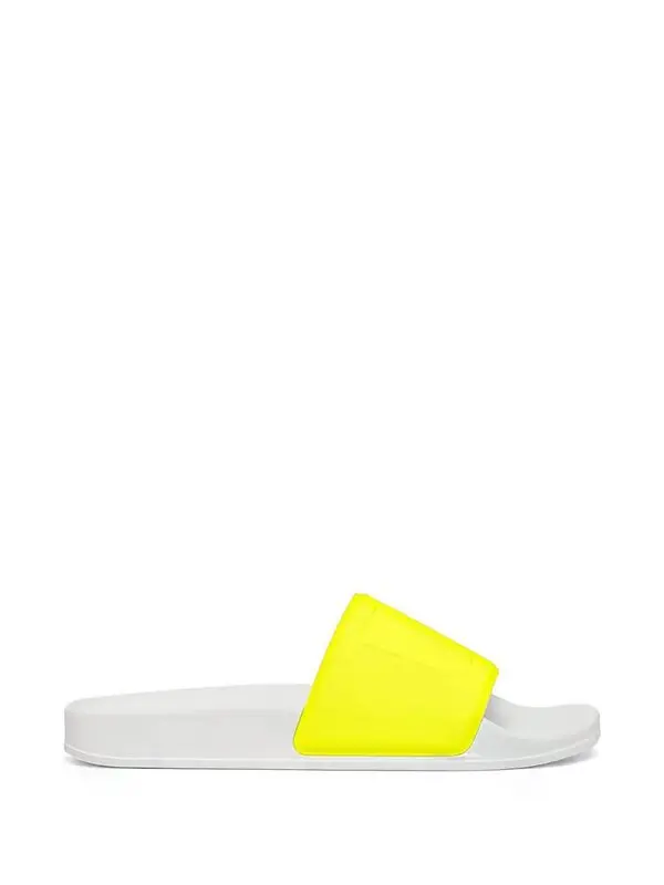 MSGM Logo Embossed Slides - Yellow