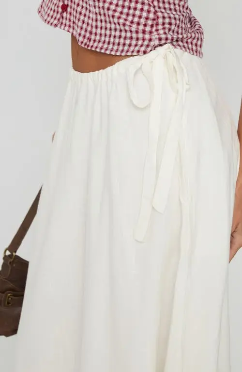 Princess Polly Side Tie Midi Skirt