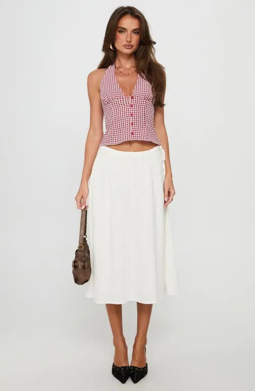 Princess Polly Side Tie Midi Skirt