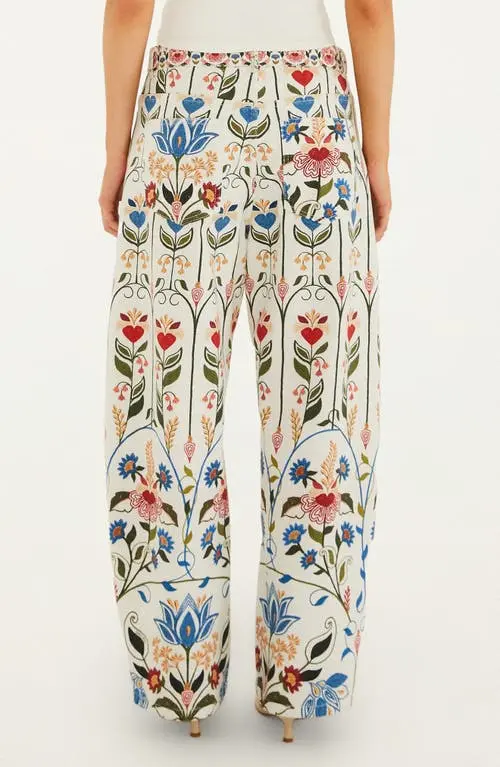 Farm Rio Fraga Print Belted Tapered Pants