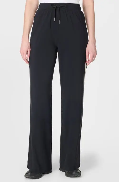Sweaty Betty Explorer Side Stripe Wide Leg Pants - Black