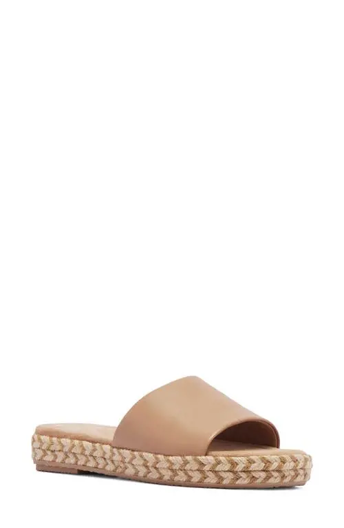 FRANKIE4 Lucia Espadrille Platform Slide Sandal - Camel