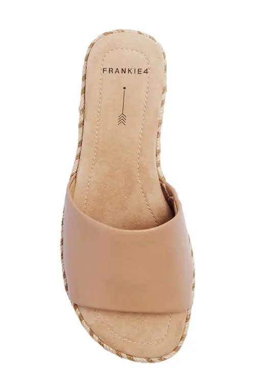 FRANKIE4 Lucia Espadrille Platform Slide Sandal - Camel