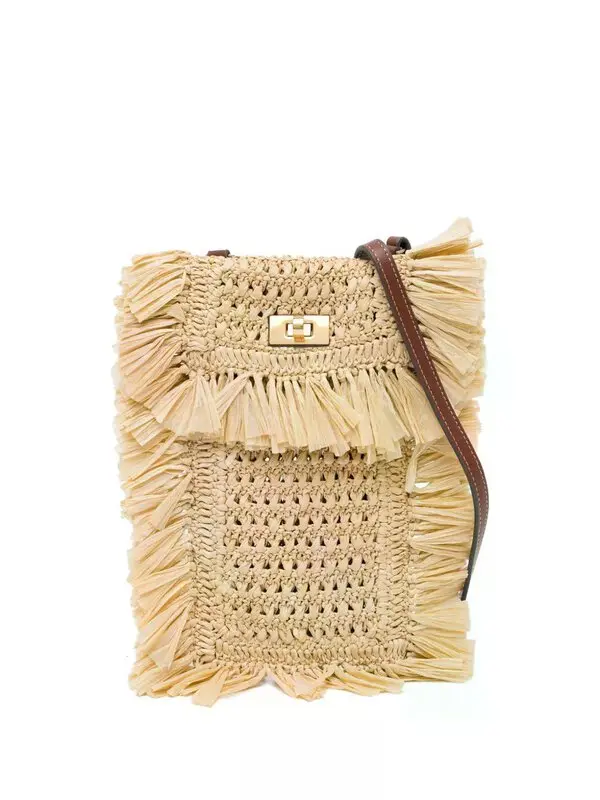ANYA HINDMARCH Raffia Crossbody Bag - Neutrals