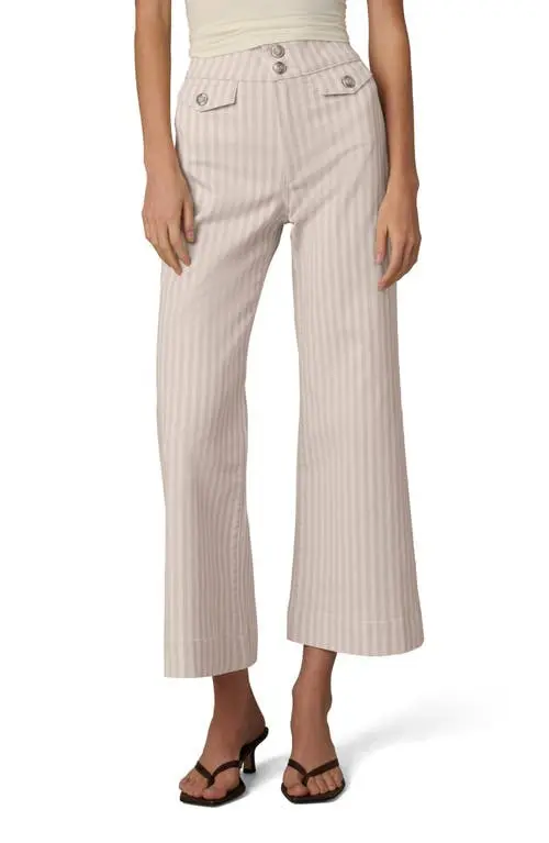 Joe's Jeans The Ellia Ankle Wide Leg Pants - Natural Stripe