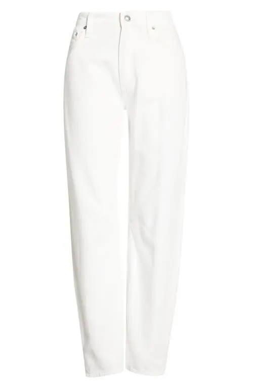 Rag & Bone Featherweight Stevie Mid Rise Slim Tapered Jeans - White