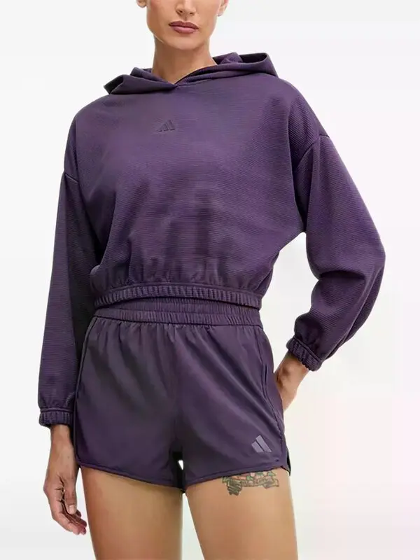 Adidas Textured Hoodie - Purple