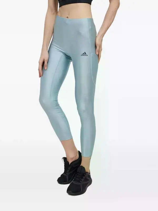Adidas Logo-detail Leggings - Blue
