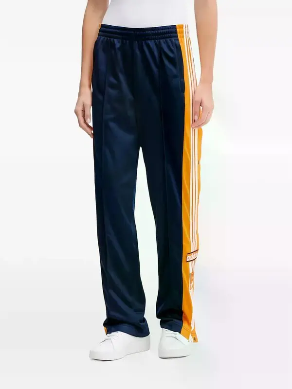 Adidas Side-stripe Press-stud Track Pants - Blue