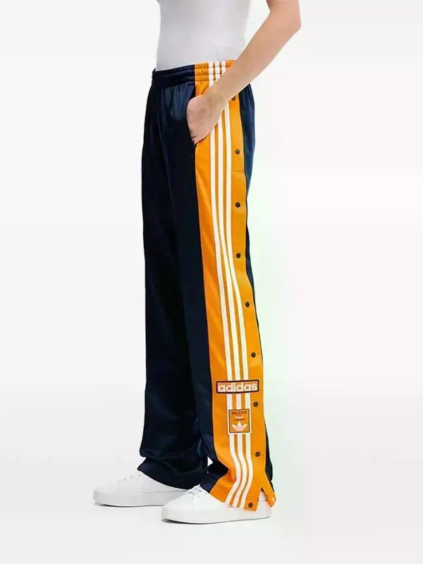 Adidas Side-stripe Press-stud Track Pants - Blue