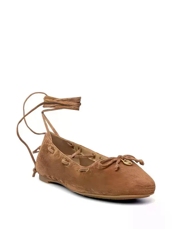 Michael Kors Tie-ankle Ballet Flats - Brown