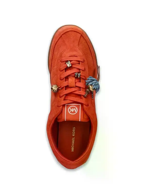 Michael Kors Nolan Floral-appliqué Sneakers - Orange