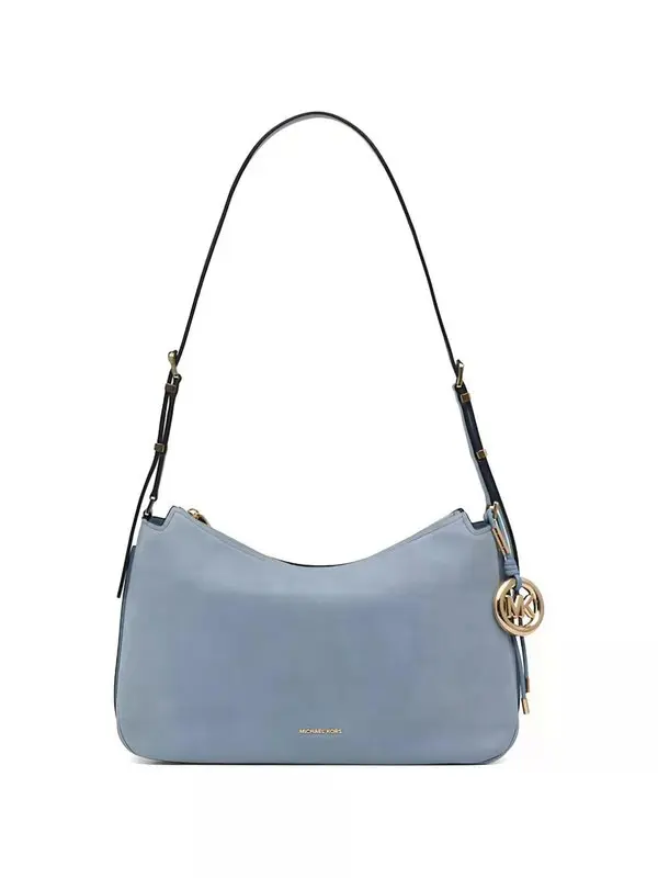 Michael Kors Medium Nolita Shoulder Bag With Logo Charm - Blue