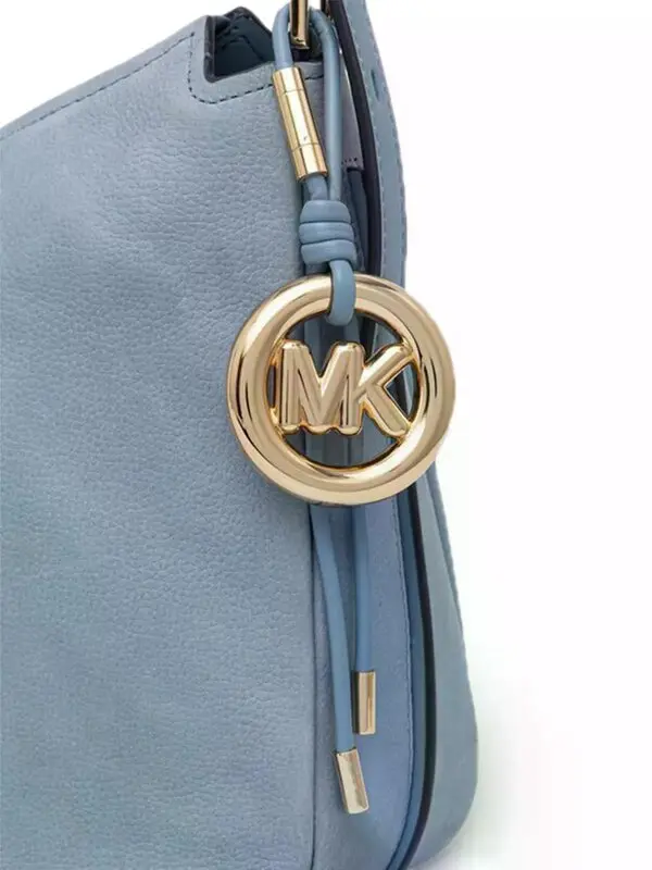 Michael Kors Medium Nolita Shoulder Bag With Logo Charm - Blue