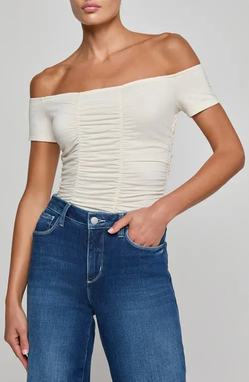 L'Agence Baleigh Off-the-shoulder Bodysuit - Vintage White