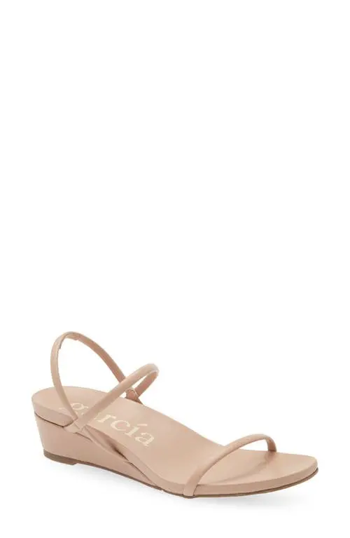 PEDRO GARCIA Wikta Slingback Wedge Sandal - Buff Caprine