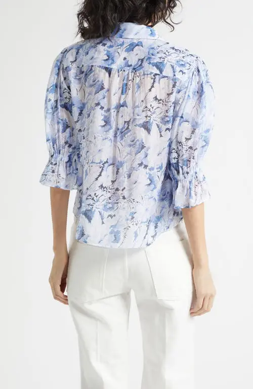 Cinq À Sept Fiona Floral Button-up Top