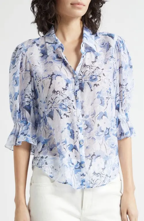 Cinq À Sept Fiona Floral Button-up Top