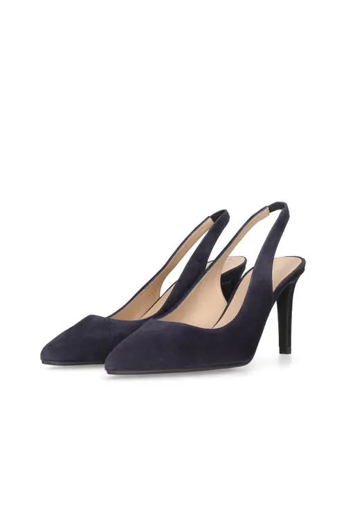 MASCARO Suede Pointed Toe Slingback - Blue