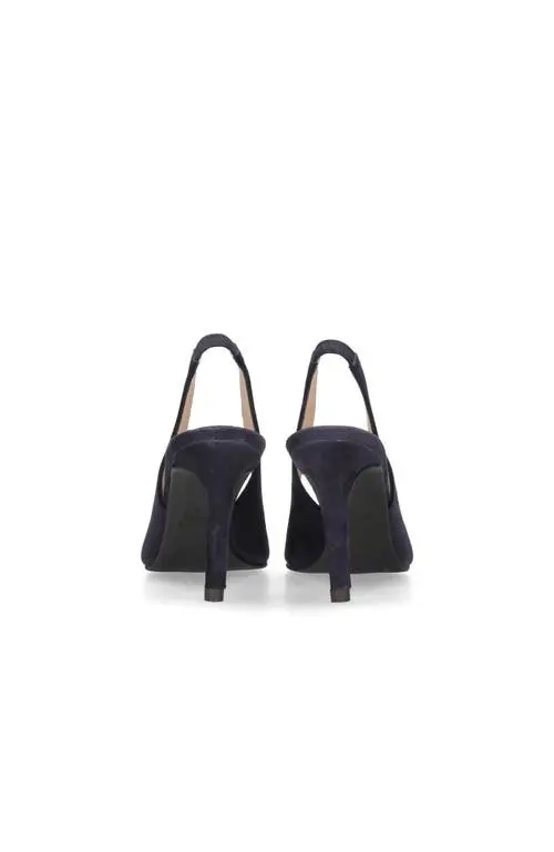 MASCARO Suede Pointed Toe Slingback - Blue