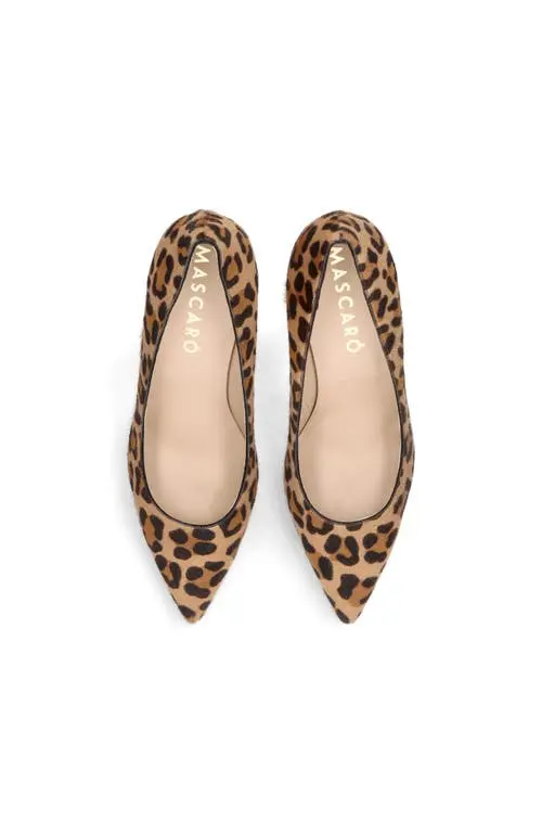 MASCARO Leopard Pointed Toe Pump