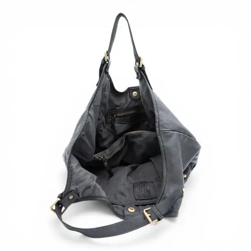 BOLSA NOVA Slouchy Studded Tote - Black