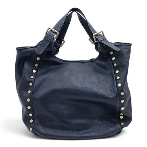 BOLSA NOVA Slouchy Studded Tote - Navy
