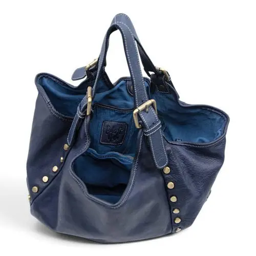 BOLSA NOVA Slouchy Studded Tote - Navy