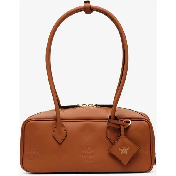 Mcm Small Aren East West Shoulder Bag - Mocha Bisque