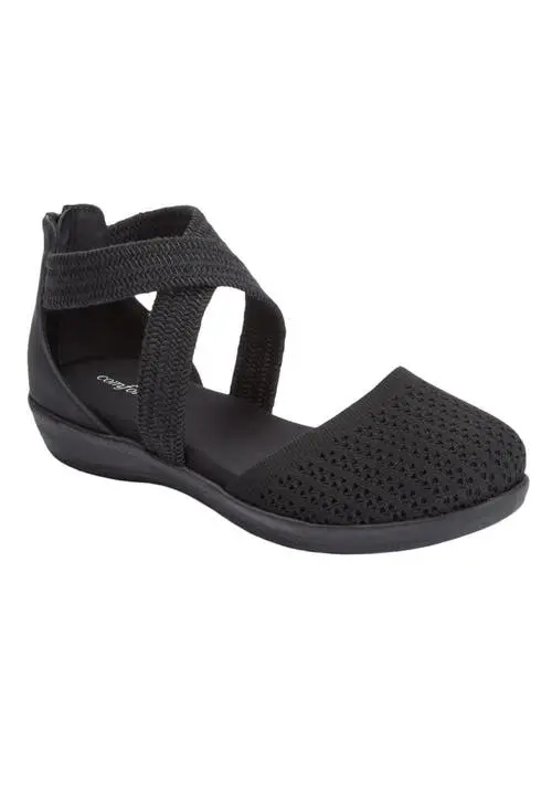 COMFORTVIEW The Lyla Orthotic Closed Toe Sandal - Black