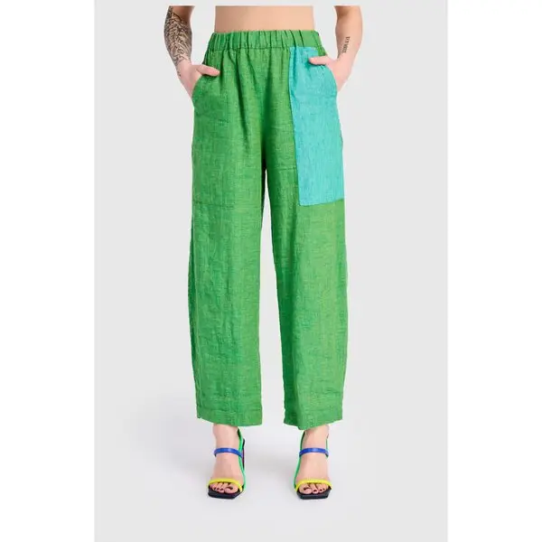 Alembika High-rise Linen Pants - Green