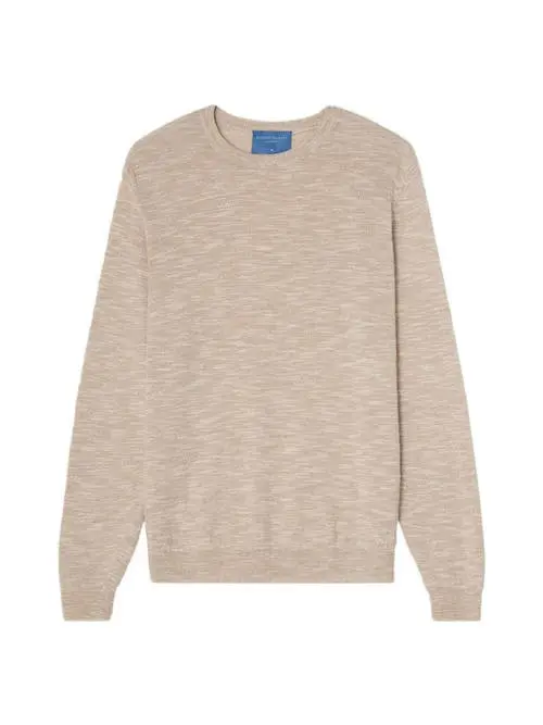 Robert Talbott Robbins Linen-silk Crewneck Sweater - Flax