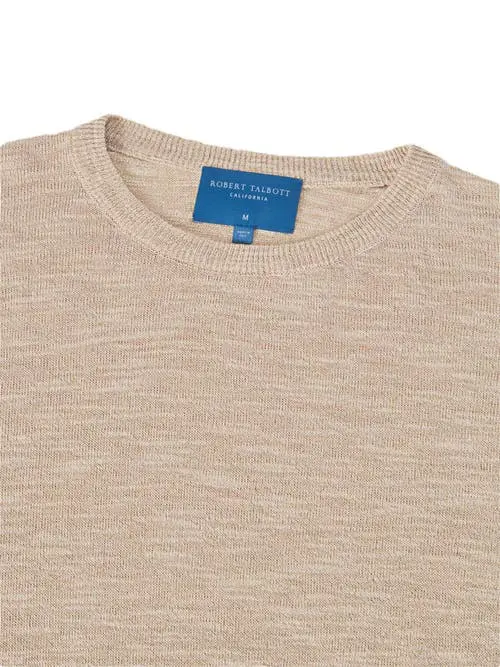 Robert Talbott Robbins Linen-silk Crewneck Sweater - Flax